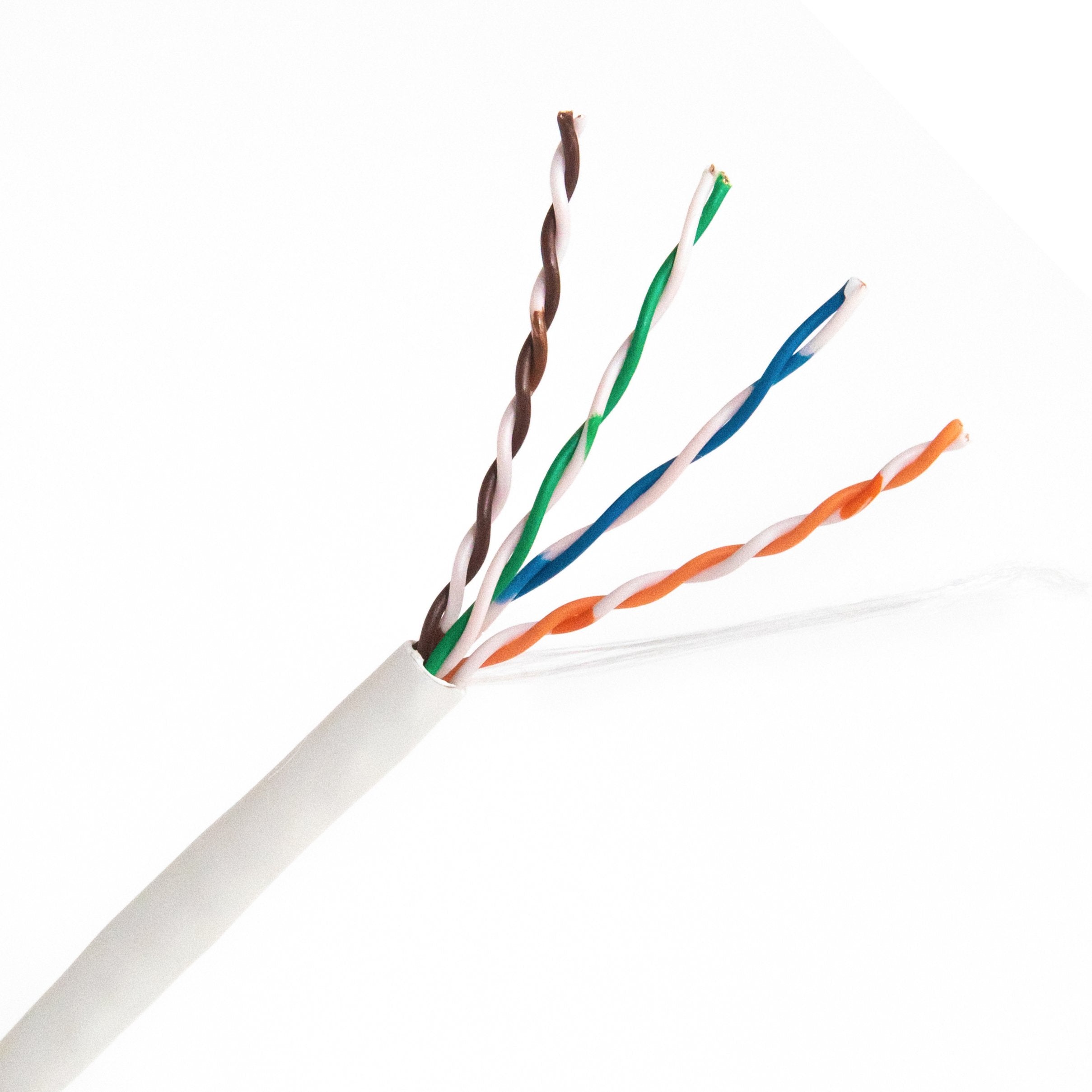 Cable, Data Cat6E, Riser, 4 Pr #23 Sol BC, HDPE Ins, FR-PVC Jkt, 550 M