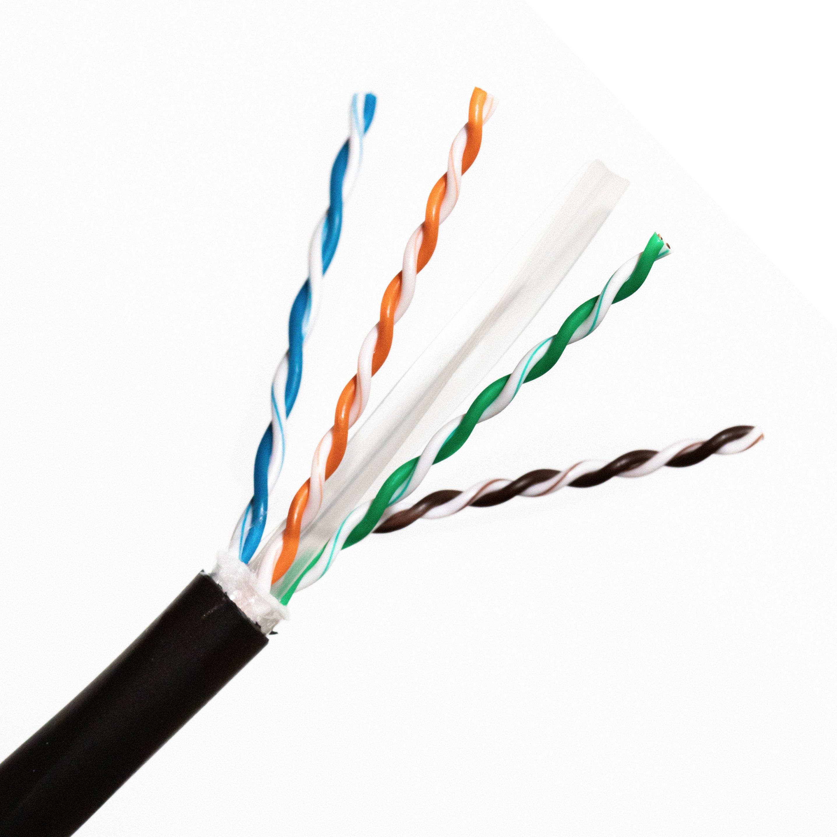 Cable, Data, Cat6E Shielded Riser, 4 Pr #23 Sol BC, HDPE Ins, O/A Foil